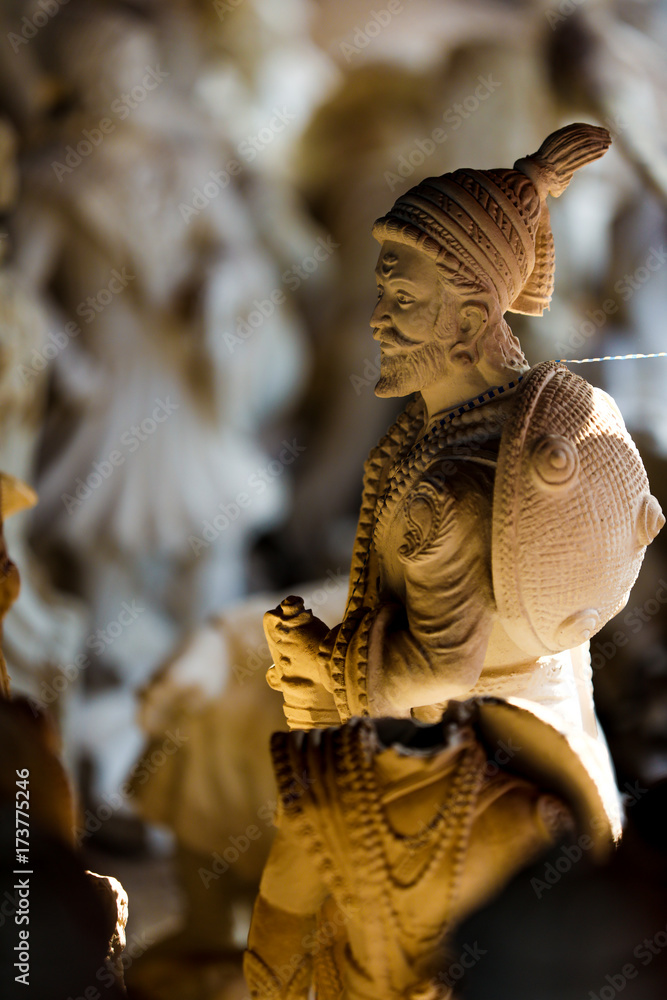 Indian King Shivaji Maharaj sculpture Stock Photo | Adobe Stock
