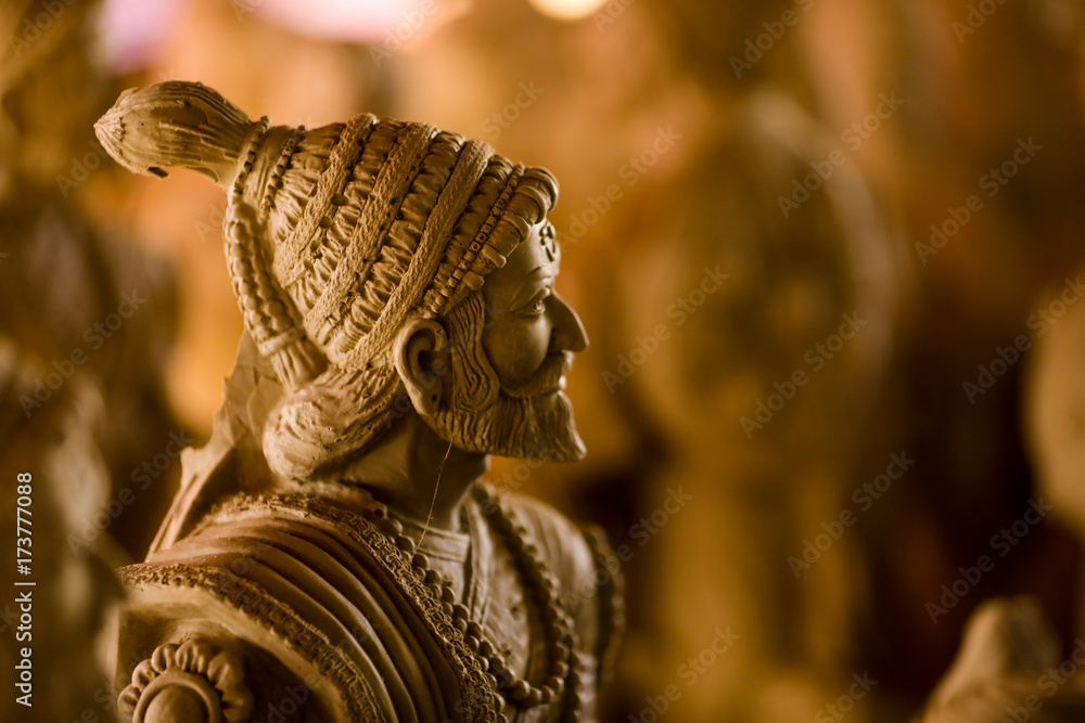 Indian King Shivaji Maharaj sculpture Stock Photo | Adobe Stock