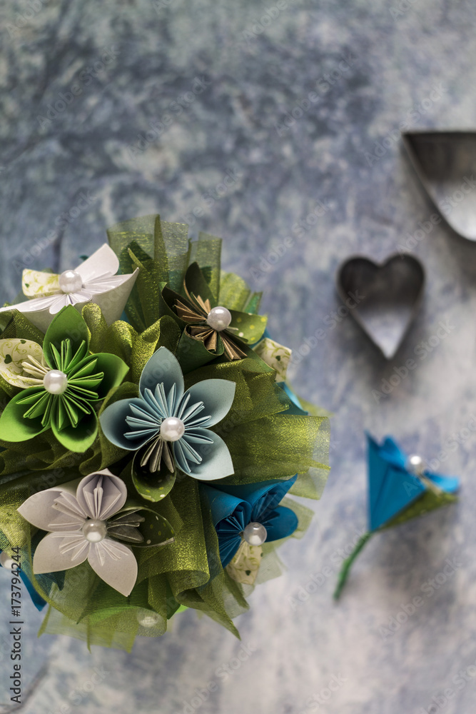Paper flower bouquet Stock Photo | Adobe Stock