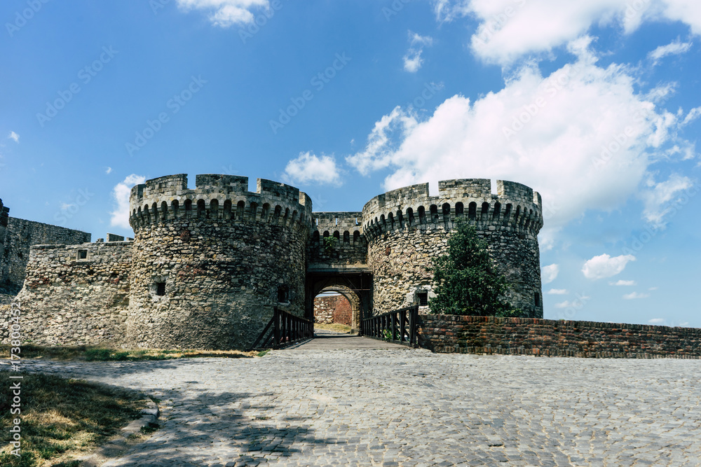 Kalemegdan Fortress entrance, ancient Singidunum, Belgrade, Serbia ...