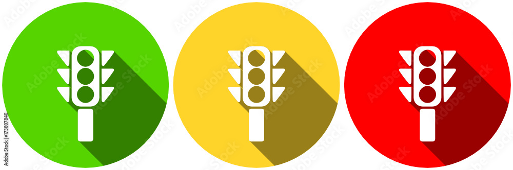 icône feu tricolore - red light icon Stock Vector | Adobe Stock