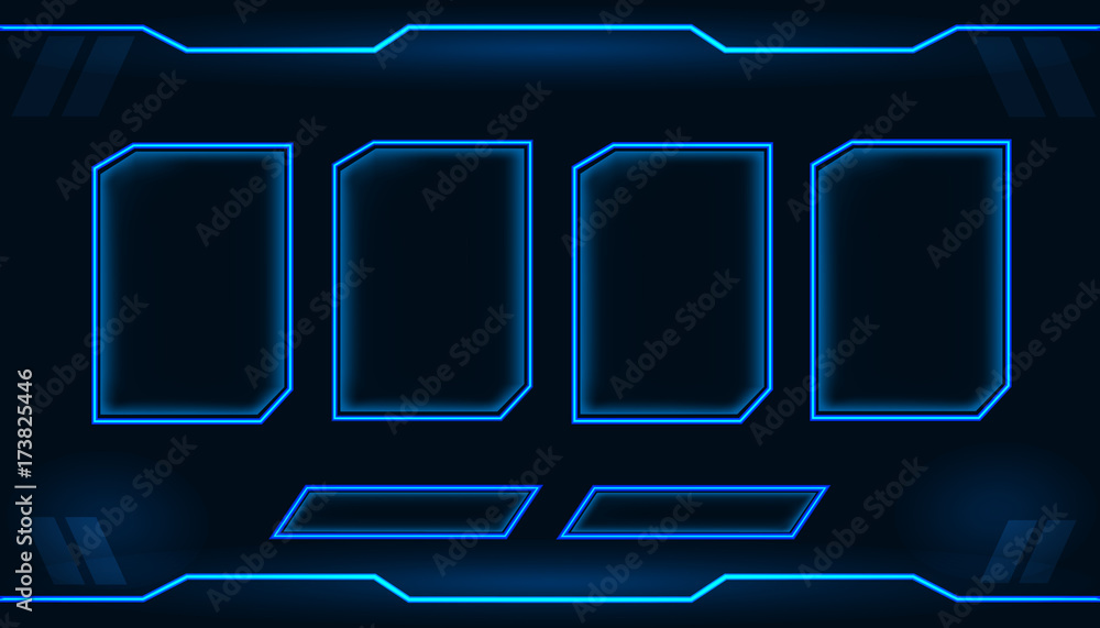 Game display vector technology design. Stock Vector | Adobe Stock