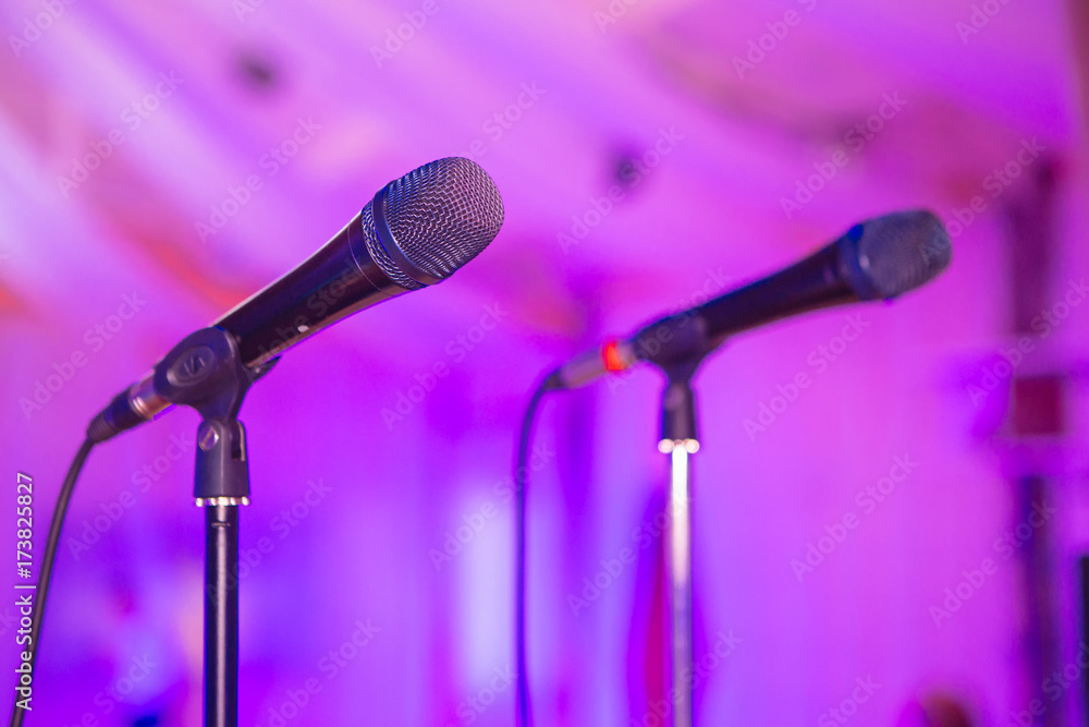 Two Open Mic Microphones