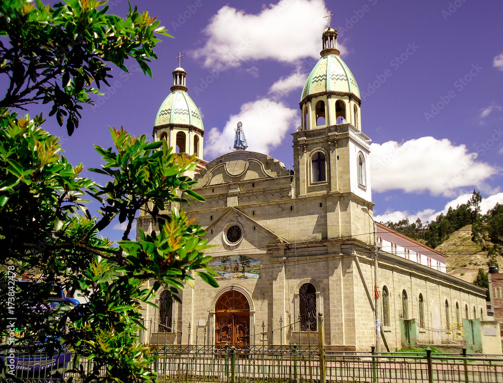 IGLESIA DE YARUQUIES RIOBAMBA - ECUADOR Stock Photo | Adobe Stock