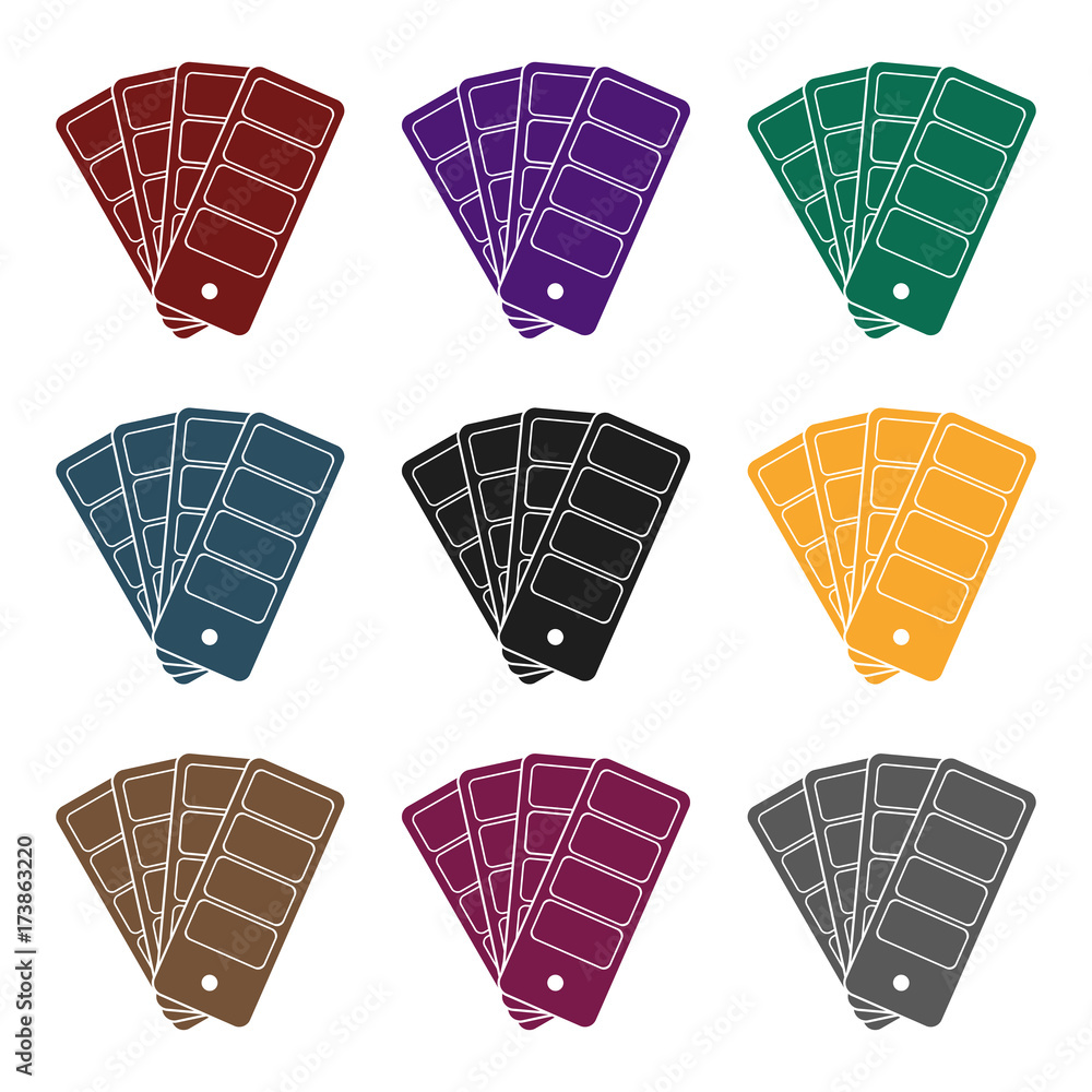 Color swatches icon in black style isolated on white background ...
