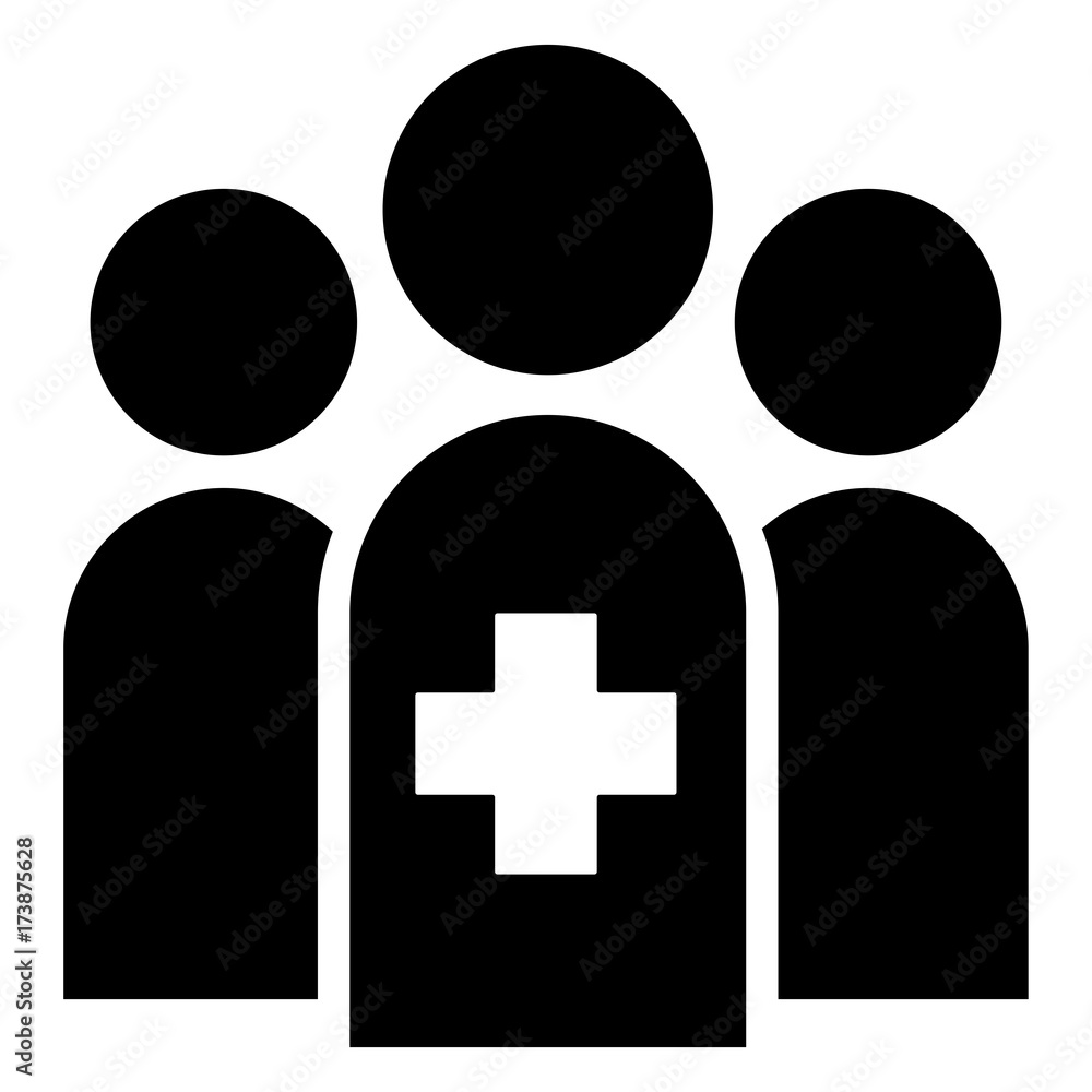 Patient black vector icon Stock Vector | Adobe Stock