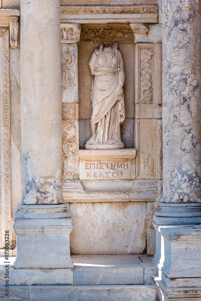 Episteme, knowledge Statue in Ephesus historical ancient city, in ...