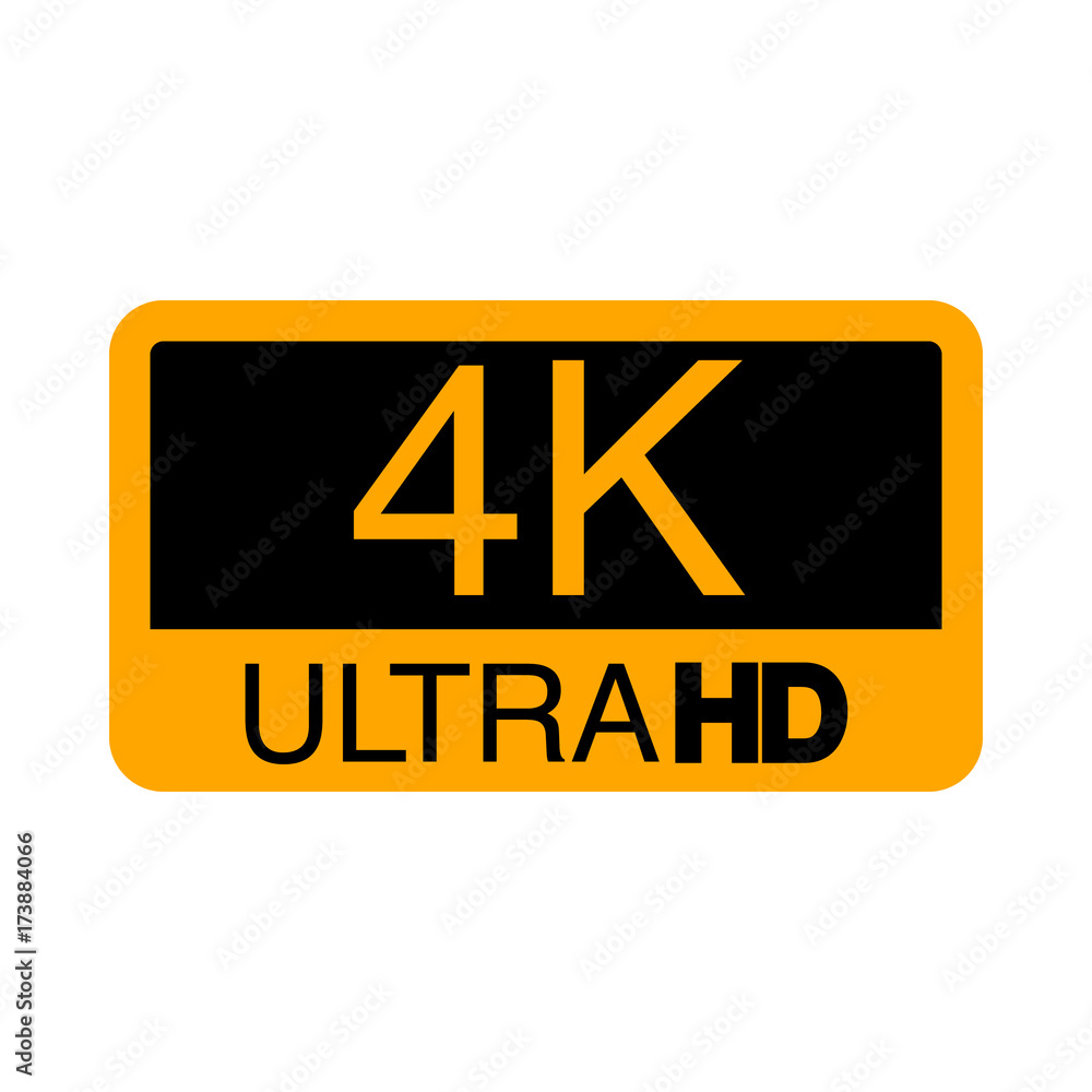 Logo 4K Ultra HD. Vector illustration of 4K video. Stock Vector | Adobe ...