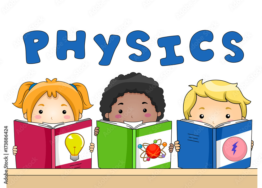 Kids Books Physics Illustration Stock Vector | Adobe Stock