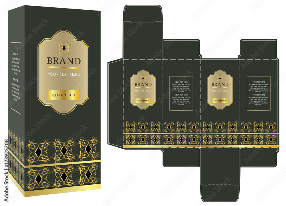 packaging design, luxury box design template and mockup box ...