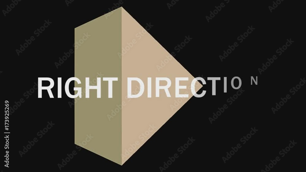 Vidéo Stock Right direction, animation 3d pyramid and letters. Pyramid ...