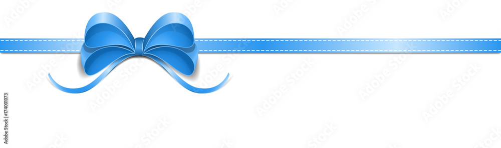 Blue horizontal loop. Blue Ribbon loop Stock Vector | Adobe Stock