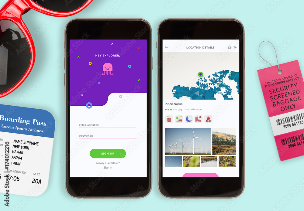 Explore UI Kit Stock Template | Adobe Stock