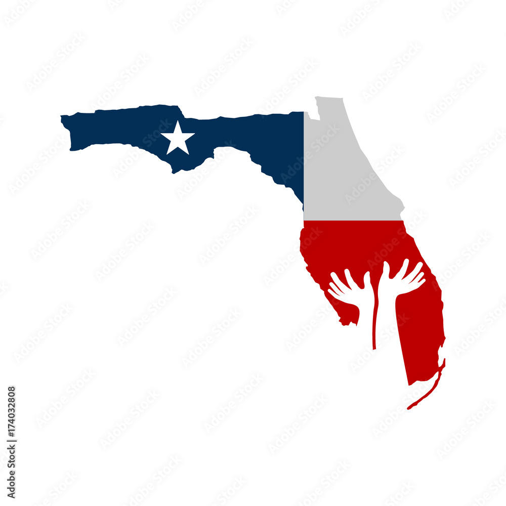 Hands to Help Florida Logo Vector Illustration Stock Vector | Adobe Stock