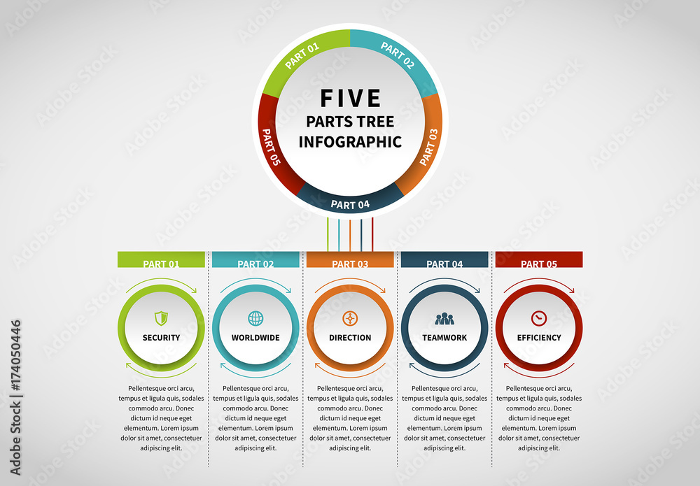 Circle Chain Infographic 11 Stock Template | Adobe Stock