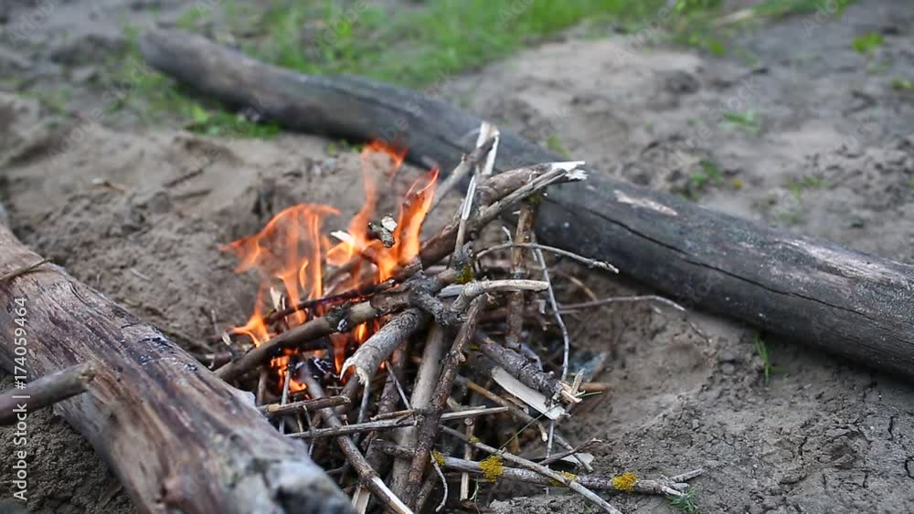 Campfire camp fire summer burning campfire, Hot fireplace full of wood ...
