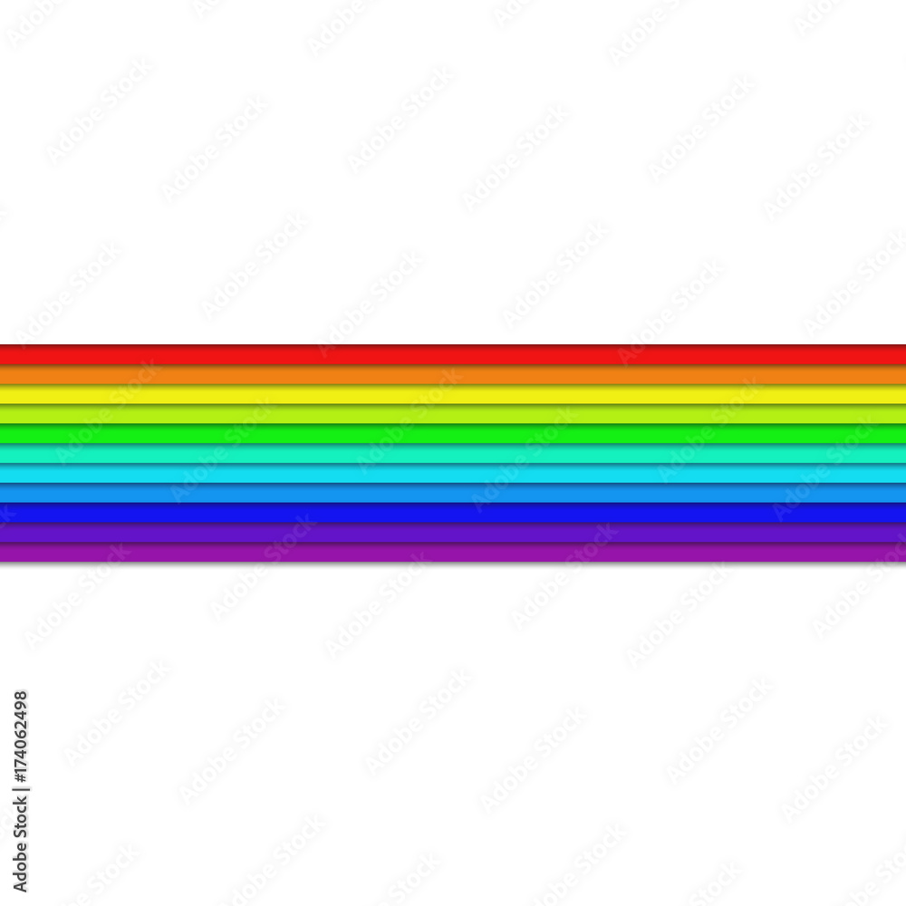 Horizontal rainbow eleven colored stripes - vector graphic design ...