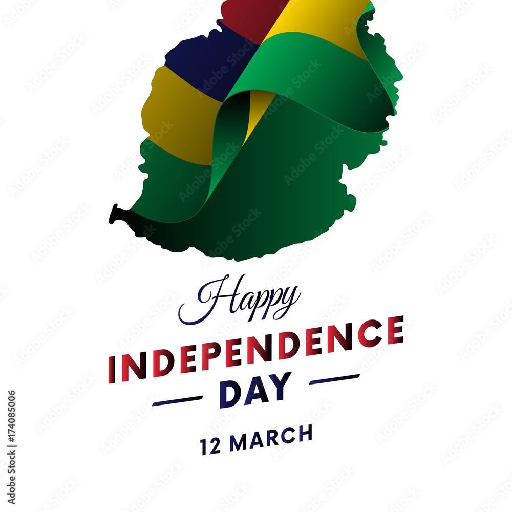 Mauritius Independence day. Mauritius map. Vector illustration. Stock ...