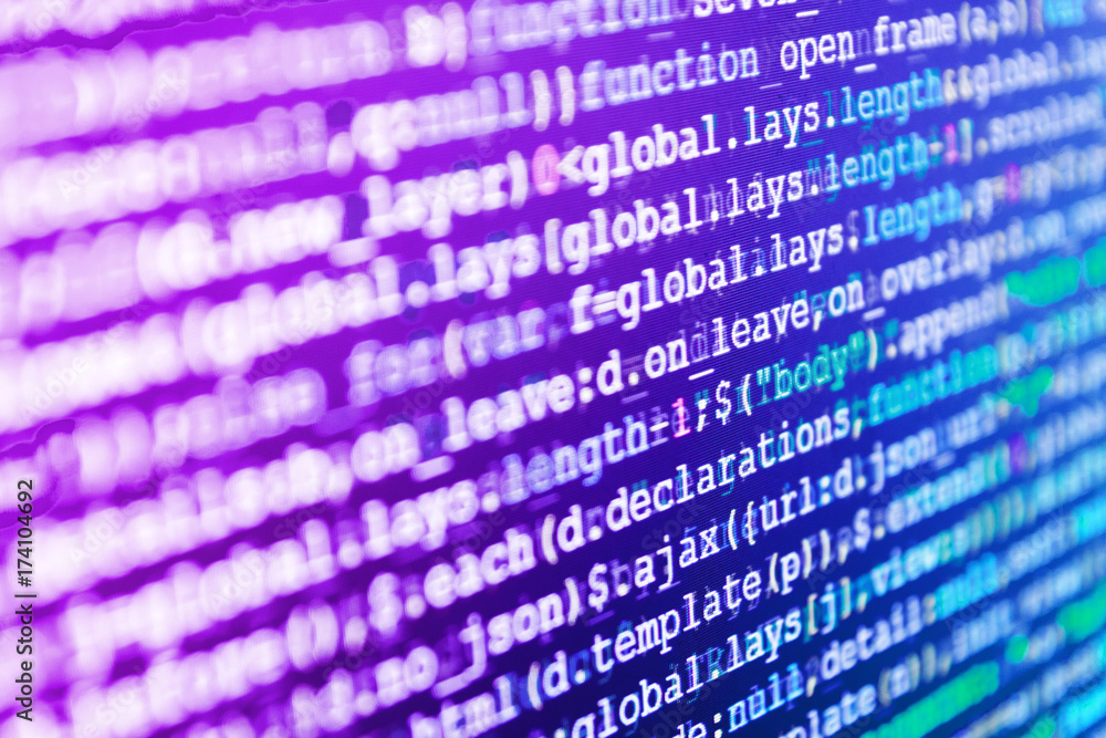 Programming Code Typing Coding Script Text On Screen Software Source