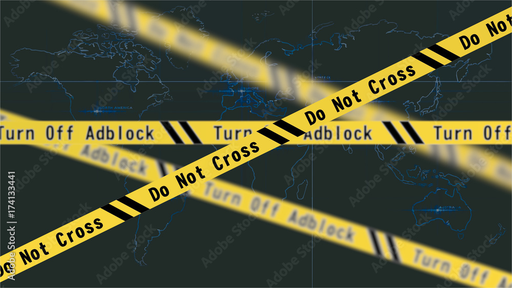 Adblock Caution Stock Illustration | Adobe Stock