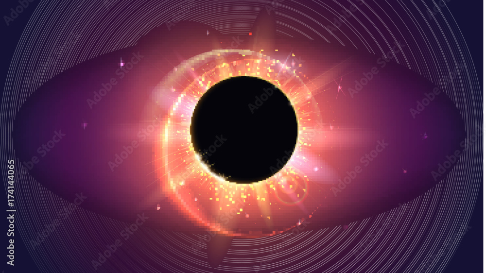 Rays and lens flare light horizontal backdrop. Glow light effect. Solar ...