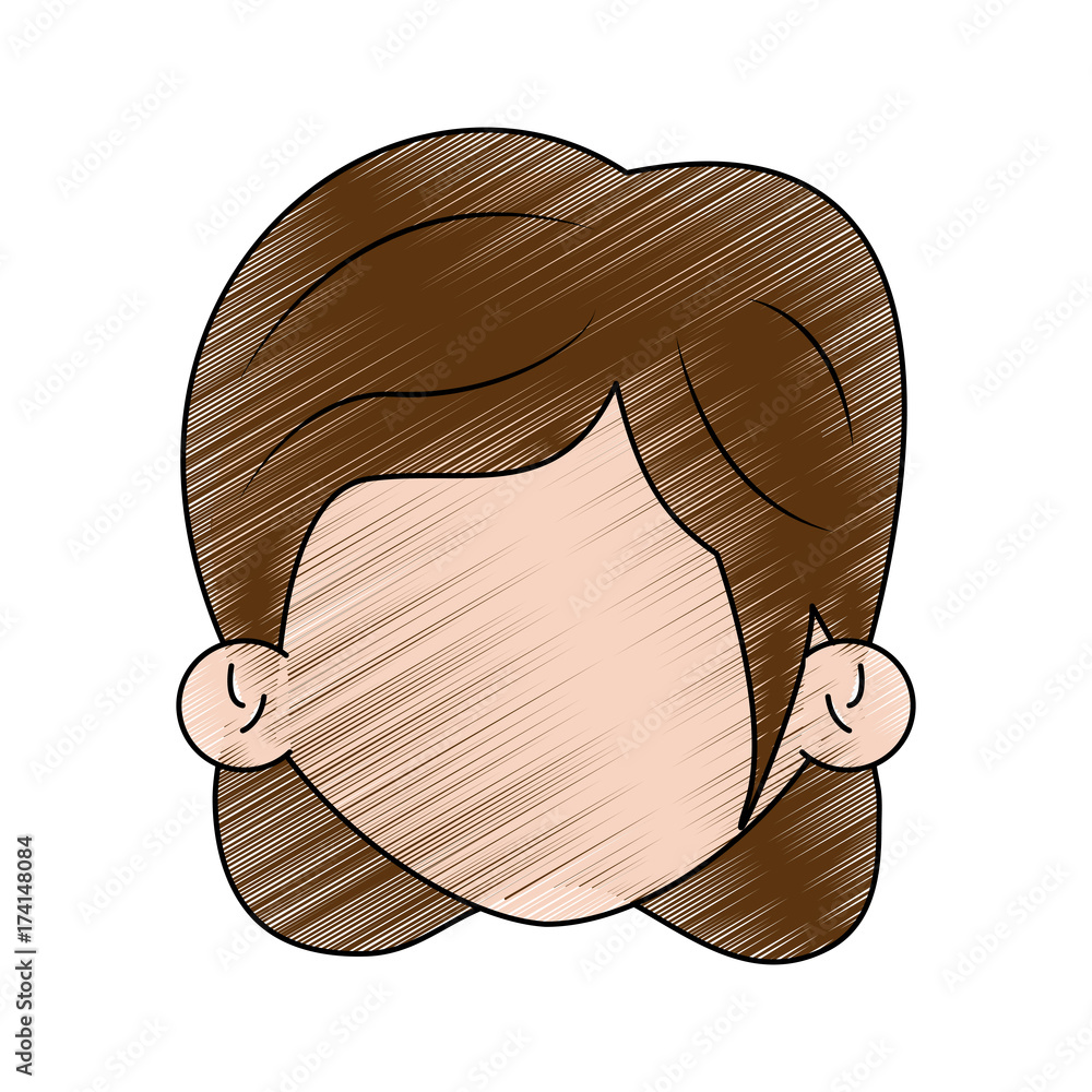 Vetor de Kid girl faceless icon vector illustration graphic design do ...