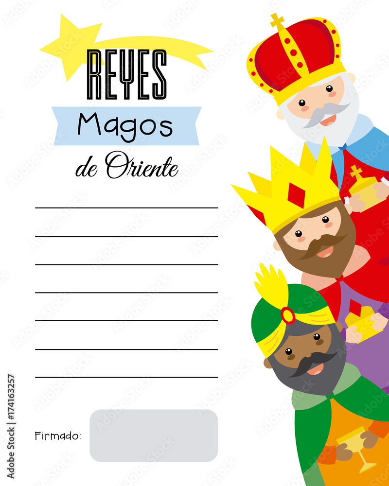 Letter to The three wise men of orient. Dear wise men written in ...