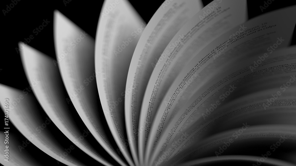 Poster Flipping book pages, 3D rendering – Wall Art | UkPosters