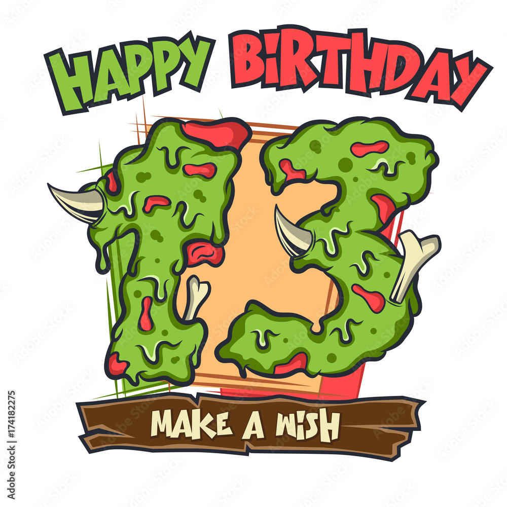 Happy birthday vector illustration vector de Stock | Adobe Stock