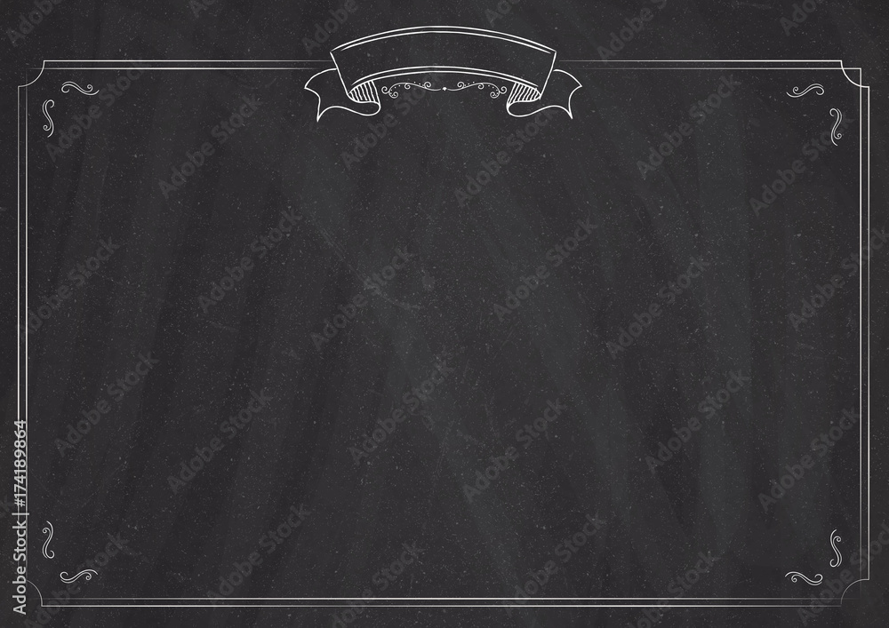 Vector retro menu blackboard background Stock Vector | Adobe Stock