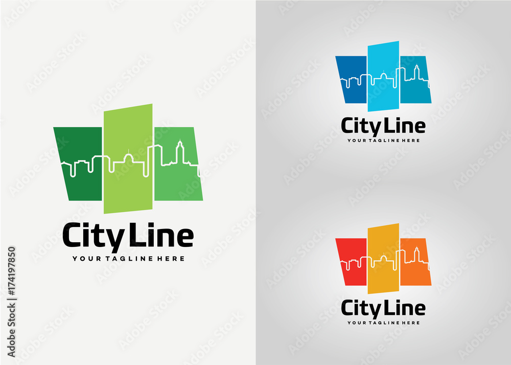 Vetor de City Line Logo Template Design Vector, Emblem, Design Concept ...