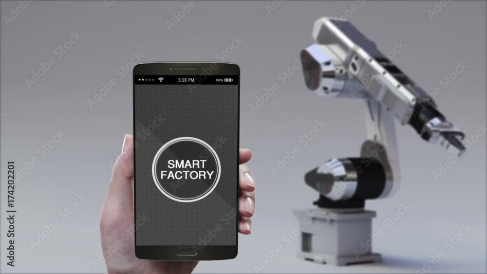 Control Monitoring Robot Arm In Smart Factory Ui Using Smart Phone