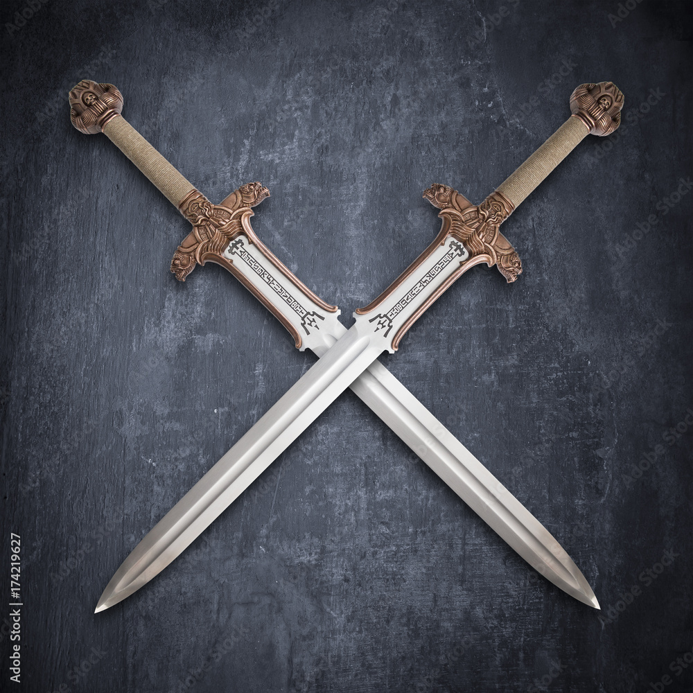 Crossed swords Stock Photo | Adobe Stock
