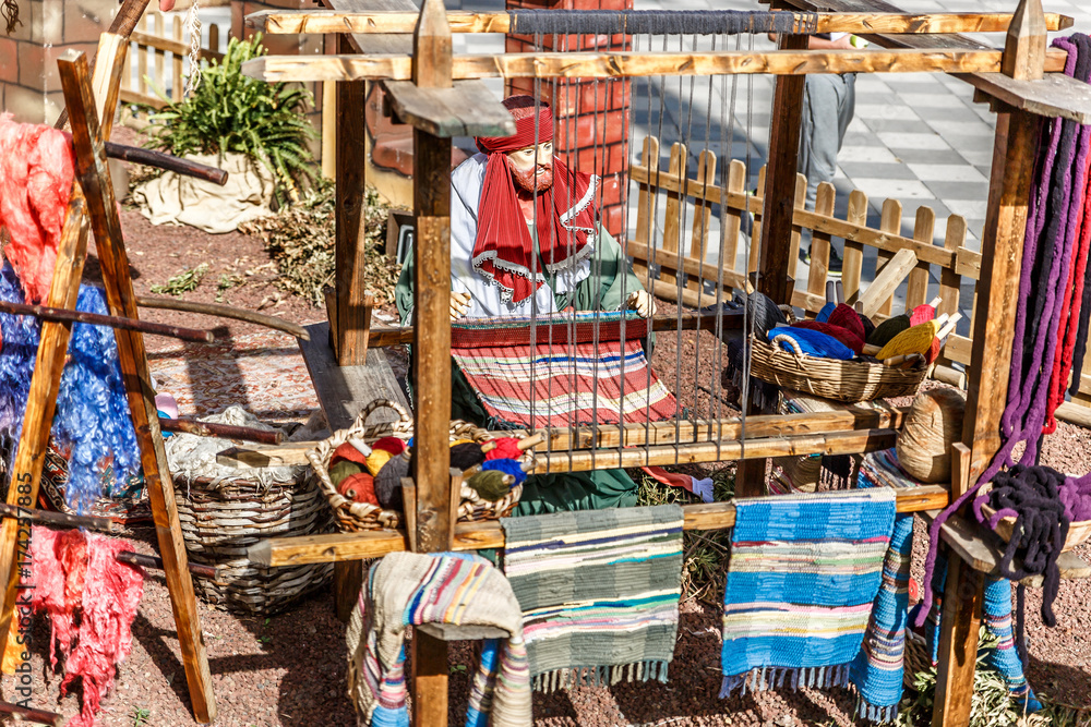 Representation of a loom from the time of Jesus Christ Stock Photo ...