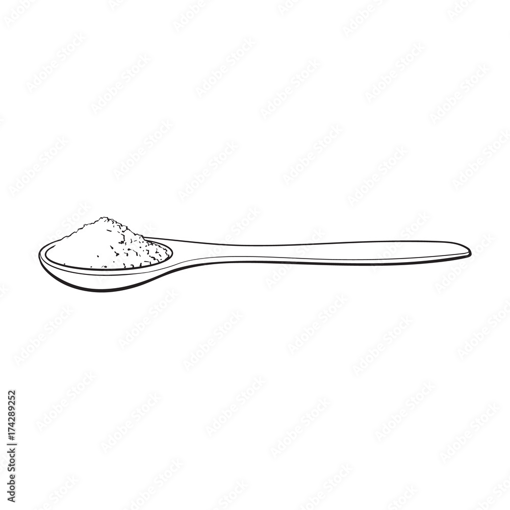 Black and white contour drawing, vector sketch cartoon hand drawn ...