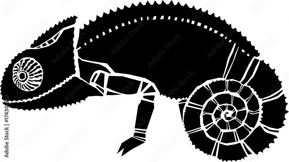 Chameleon vector illustration Stock Vector | Adobe Stock