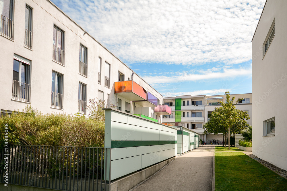 New modern residential buildings in the city, urban development of ...