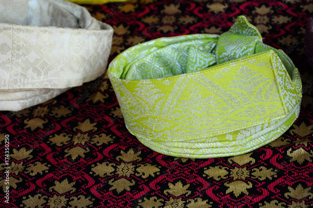 Traditional tengkolok also known as destar, setanjak or tanjak, and ...