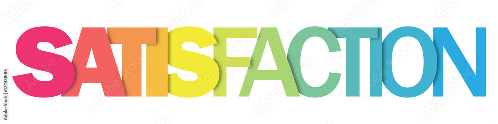 SATISFACTION Multicoloured Vector Letters Icon Stock Vector | Adobe Stock