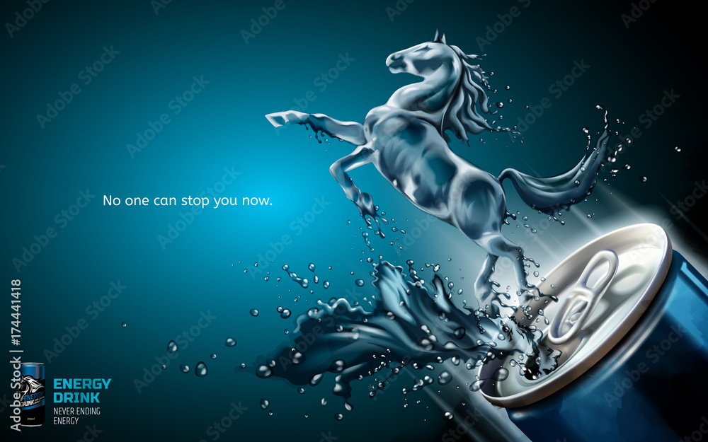 Elegant energy drink ads Stock Vector | Adobe Stock