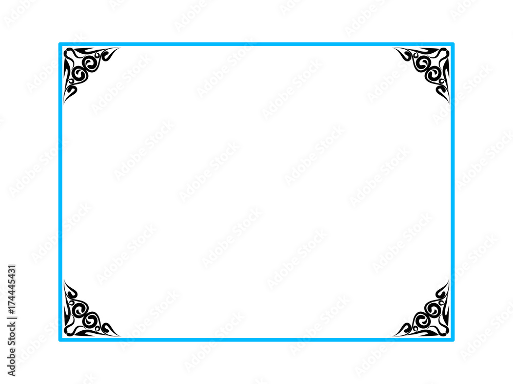 Frame simple border horizontal. Stock Vector | Adobe Stock