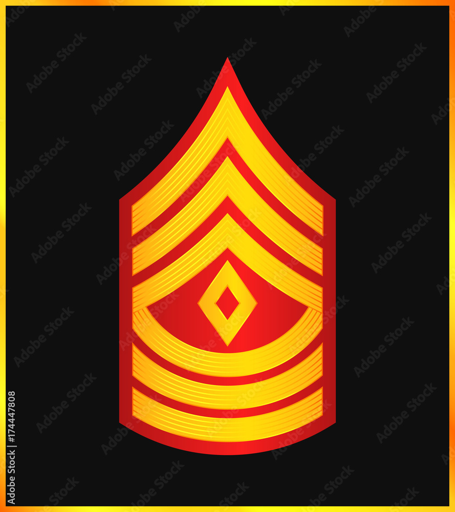Military Ranks and Insignia. Stripes and Chevrons of Army Stock Vector ...