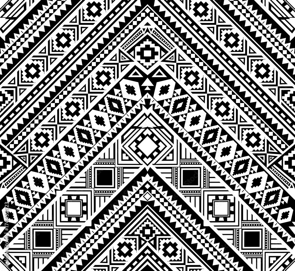 Ethnic pattern design. Seamless pattern. Navajo geometric print. Rustic ...