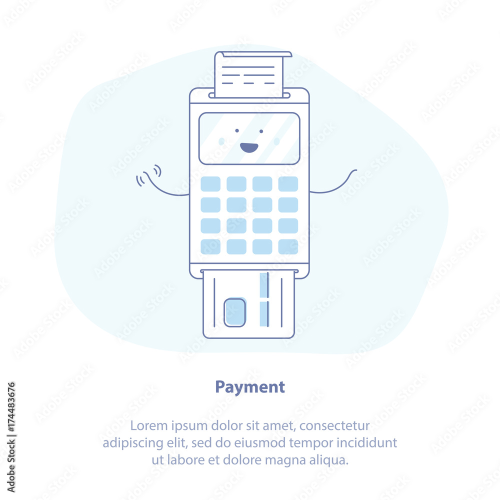 Payment by credit card using POS terminal concept, Approved Payment ...
