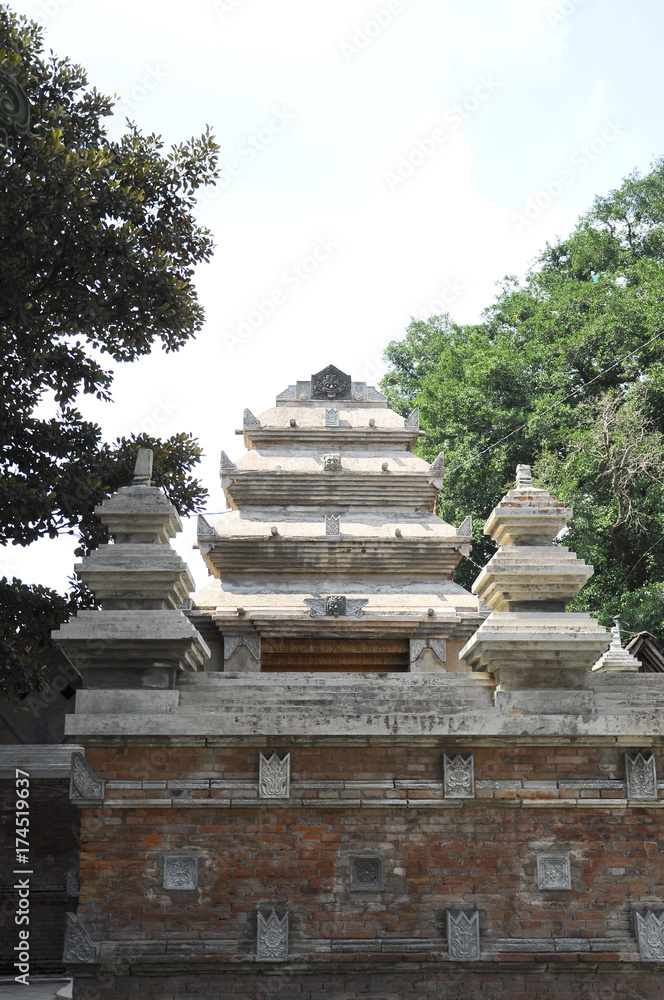 Stone work design and detail at Old Masjid Besar Mataram Kotagede ...