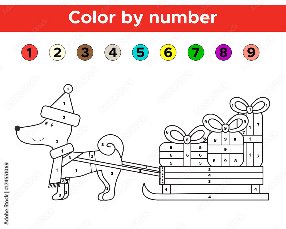 Dog Pictures To Color By Number