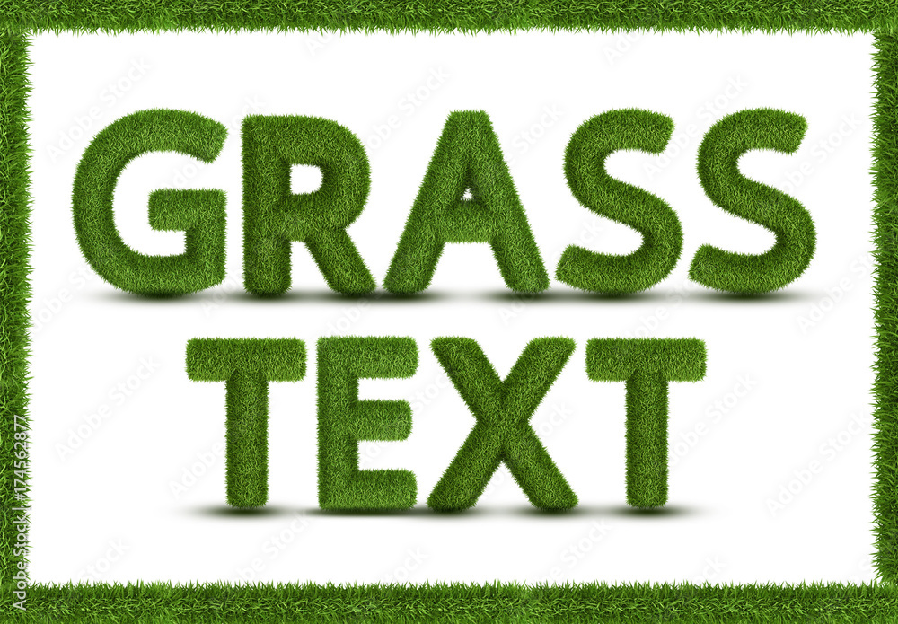 Green Grass Alphabet Set Stock Template | Adobe Stock