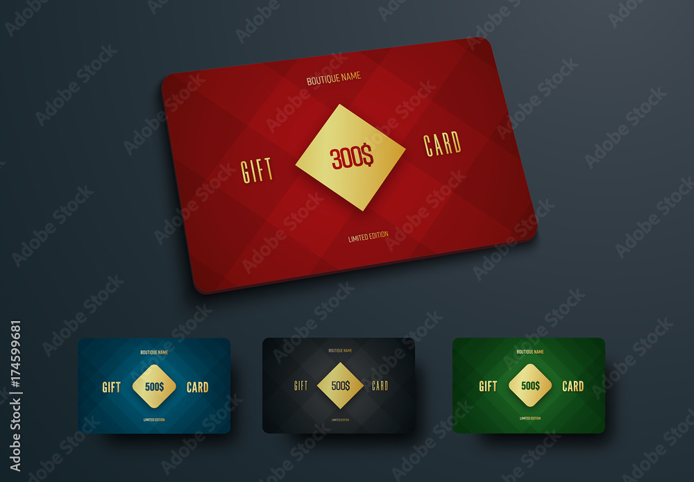 8 Gift Card Layouts 4 Stock Template | Adobe Stock