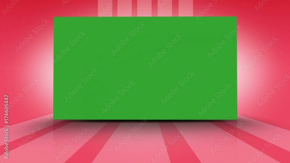 Green Screen and Red Background, Animation, Rendering, Loop, 4k Stock ...