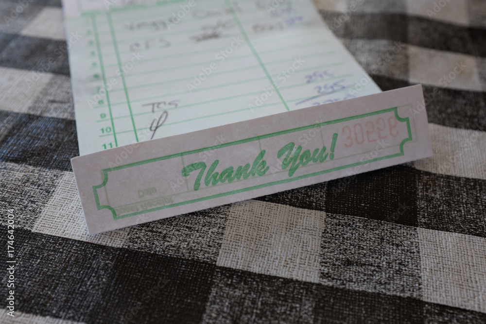 Thank You Note On Check Stock Photo | Adobe Stock